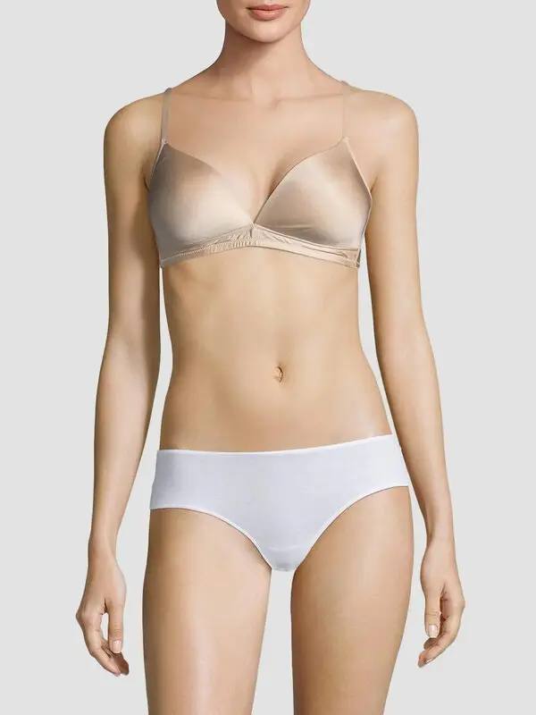 Hanro Satin Deluxe Soft Cup T-shirt Bra - Natural