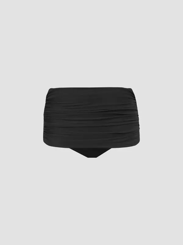 Miraclesuit Norma Shirred Hi-rise Bikini Bottom - Black