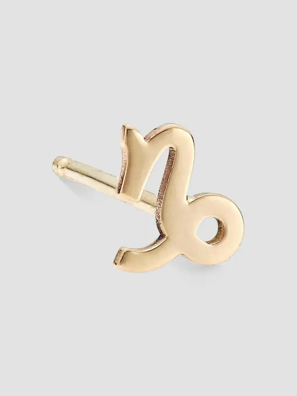Zoe Chicco Itty Bitty 14k Yellow Gold Zodiac Sign Single Stud Earring - Capricorn