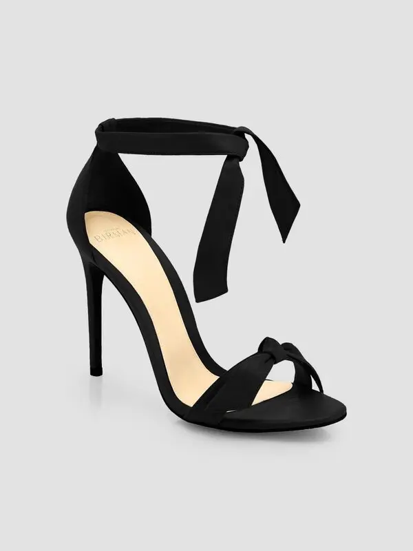 ALEXANDRE BIRMAN Clarita Bow Leather Sandals - Black