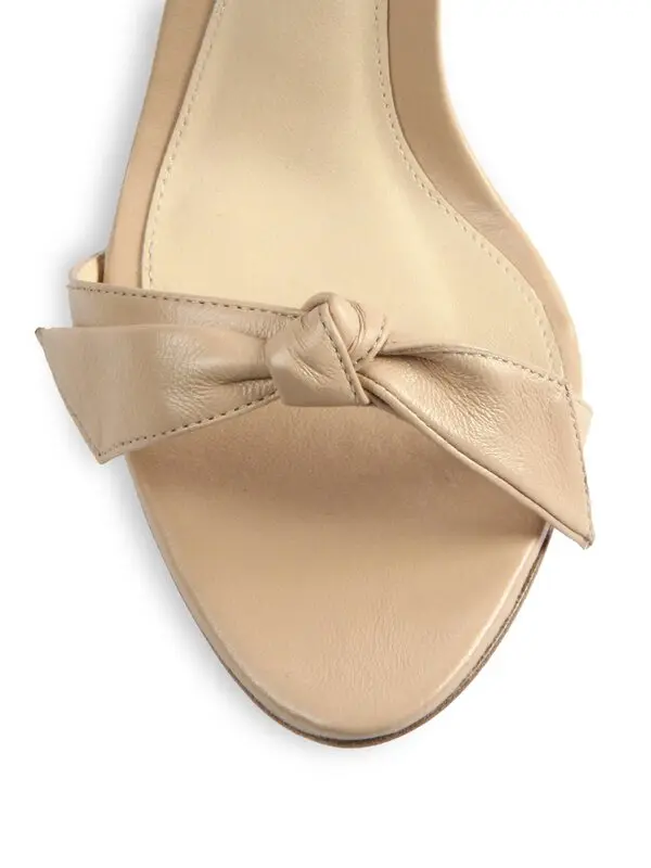 ALEXANDRE BIRMAN Clarita Bow Leather Sandals - Black
