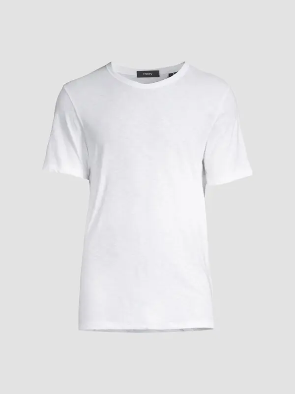 Theory Essential Short-sleeve Cotton T-shirt - White