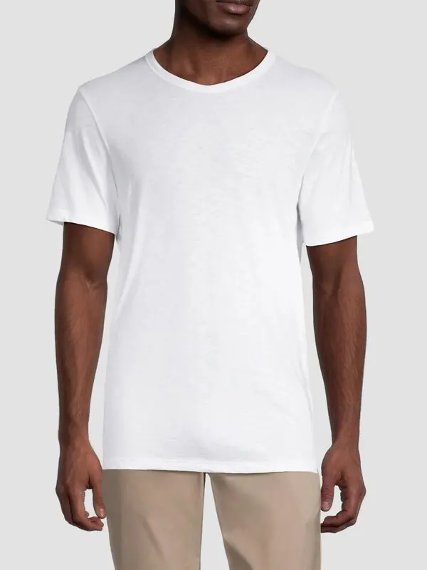 Theory Essential Short-sleeve Cotton T-shirt - White