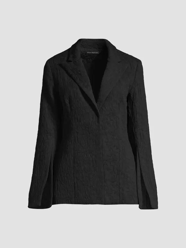 Natori Textured Split Sleeve Blazer