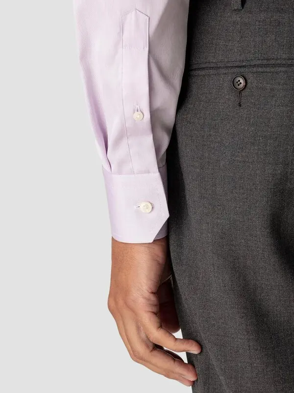 Eton Slim-fit Twill Dress Shirt - Lavendar
