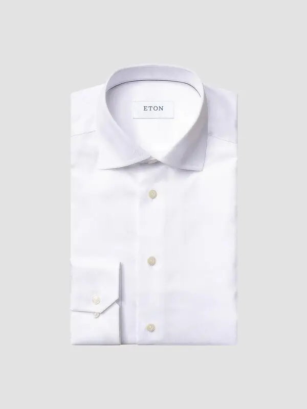 Eton Slim-fit Twill Dress Shirt - White