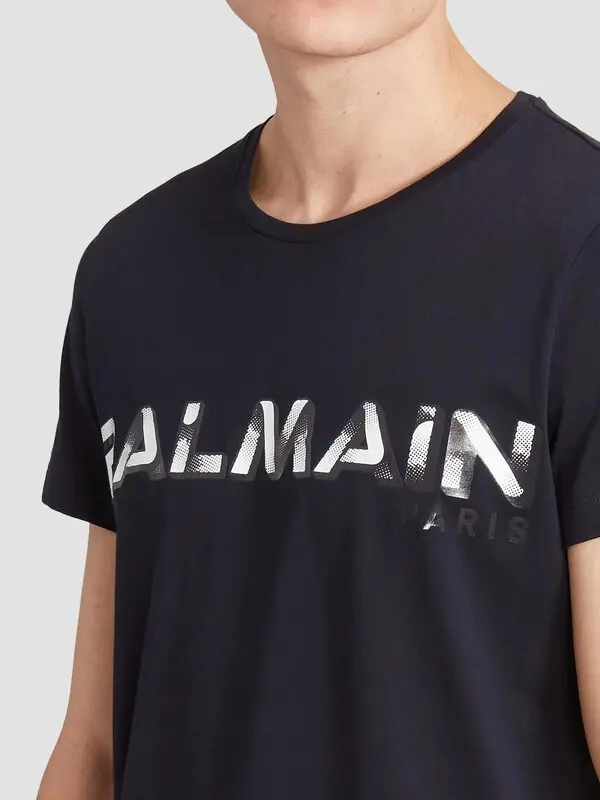 Balmain Logo Printed Crewneck T-shirt