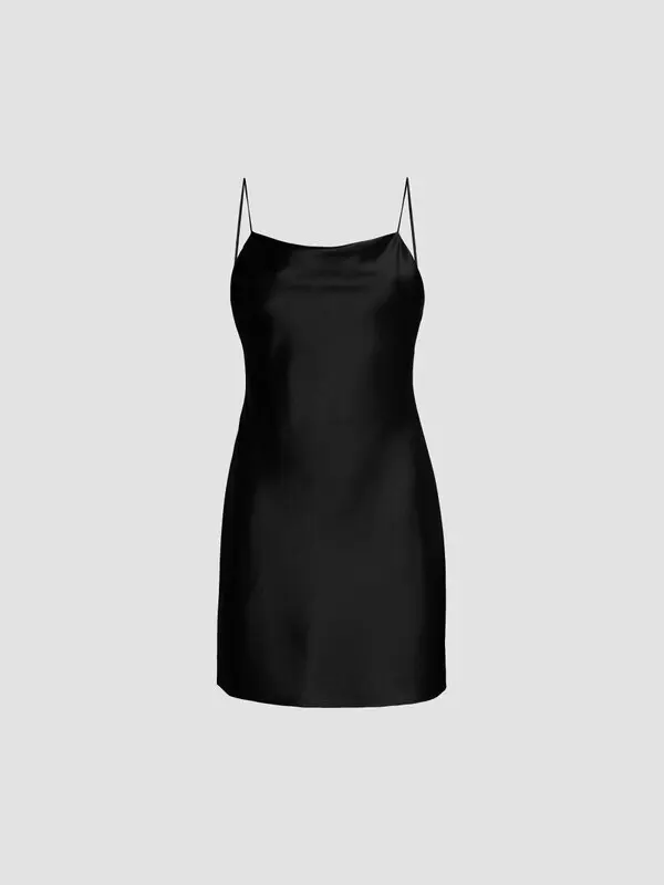 Alice + Olivia Harmony Mini Slip Dress - Black
