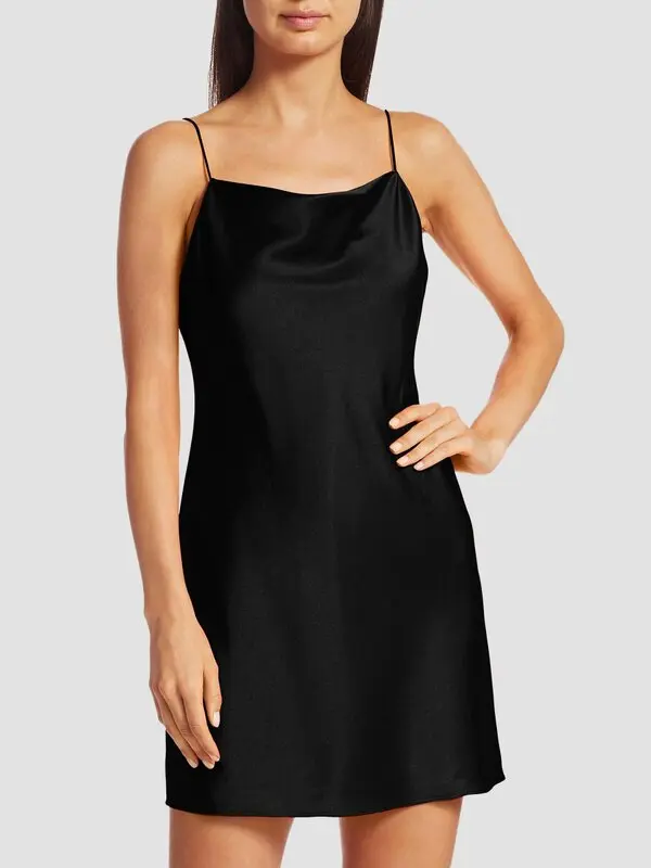Alice + Olivia Harmony Mini Slip Dress - Black