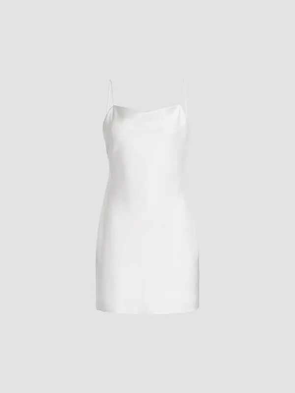 Alice + Olivia Harmony Mini Slip Dress - Off White
