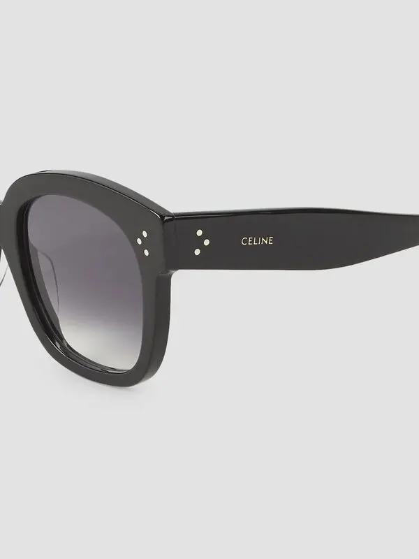 Celine 54mm Square Cat-eye Sunglasses - Smoke Black