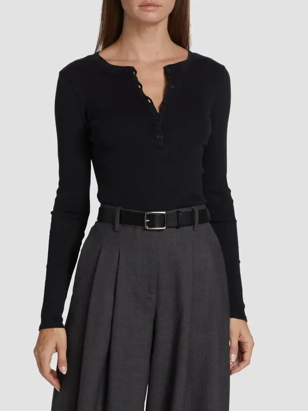 NILI LOTAN Jordan Henley Long-sleeve T-shirt