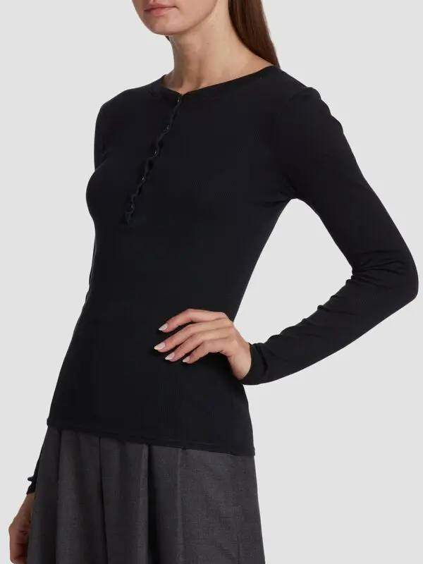 NILI LOTAN Jordan Henley Long-sleeve T-shirt