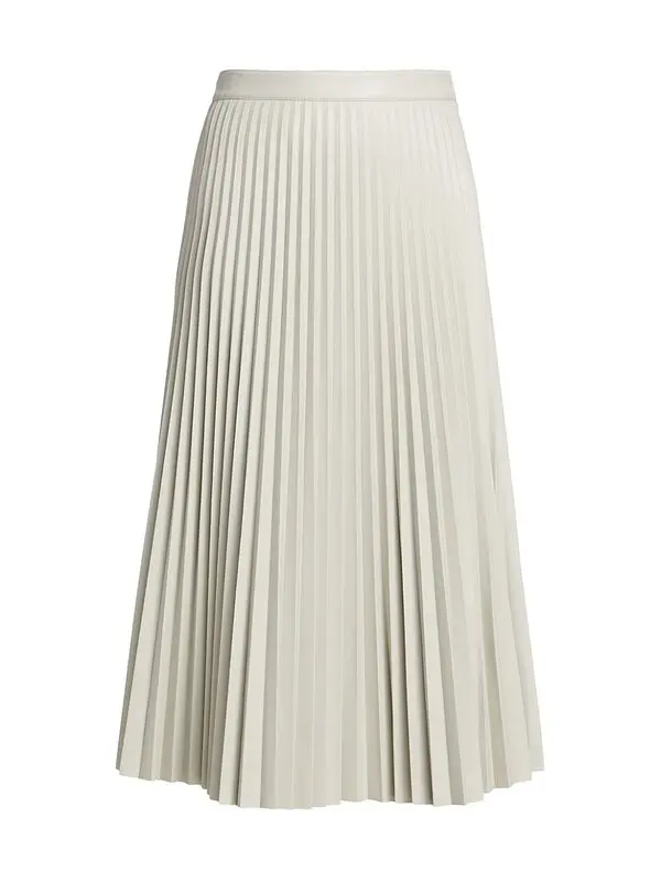 Proenza Schouler White Label Pleated Faux-leather Midi-skirt - Off White