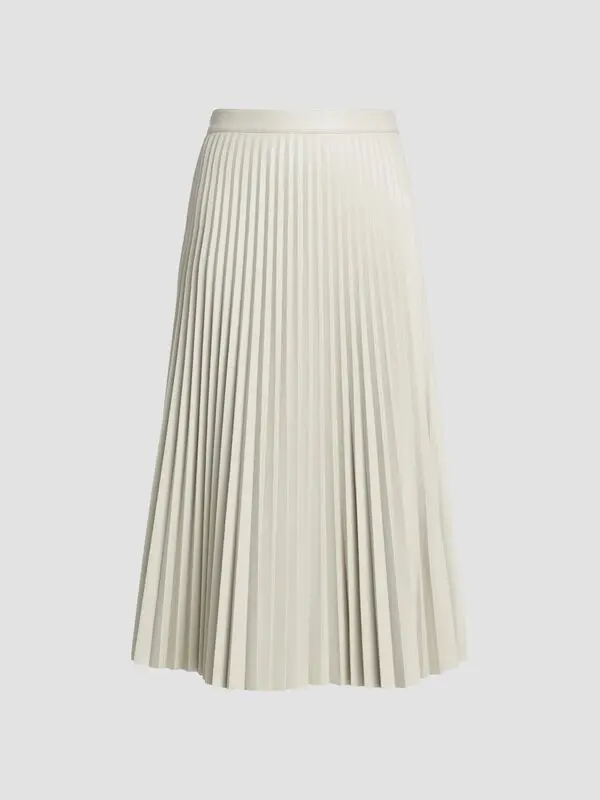 Proenza Schouler White Label Pleated Faux-leather Midi-skirt - Off White