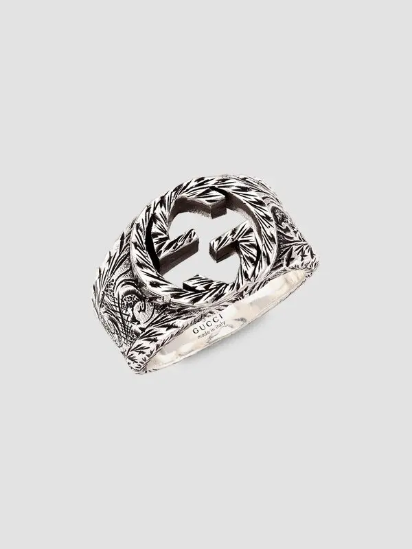 Gucci Sterling Interlocking G Paisley Ring