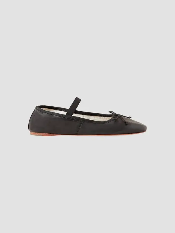 LOEFFLER RANDALL Leonie Leather Ballet Flats - Black