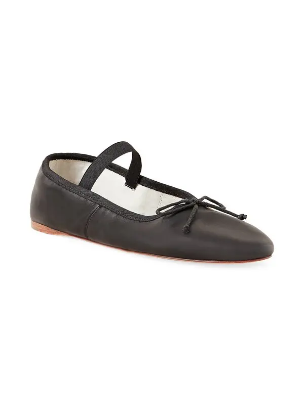 LOEFFLER RANDALL Leonie Leather Ballet Flats - Black