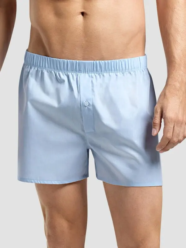 Hanro Fancy Woven Boxers - Light Blue