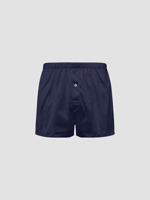 Hanro Cotton Sporty Knit Boxers - Midnight