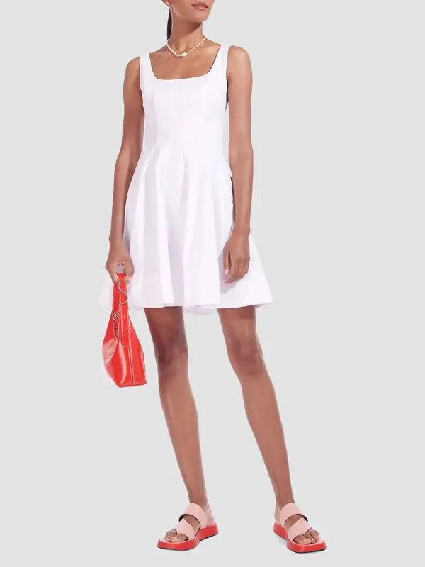 Staud Wells Mini Dress - White