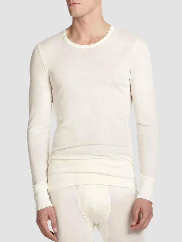 Hanro Woolen Silk Long Sleeve Crewneck Tee