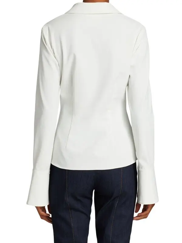 Cinq À Sept Mckenna Twist-front Blouse - Ivory