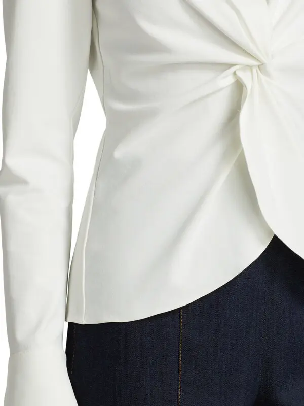 Cinq À Sept Mckenna Twist-front Blouse - Ivory