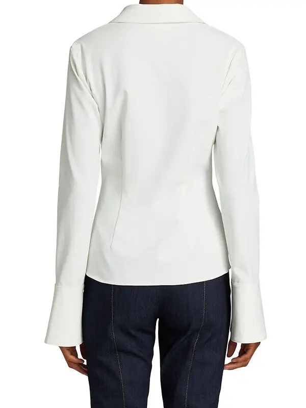 Cinq À Sept Mckenna Twist-front Blouse - Ivory