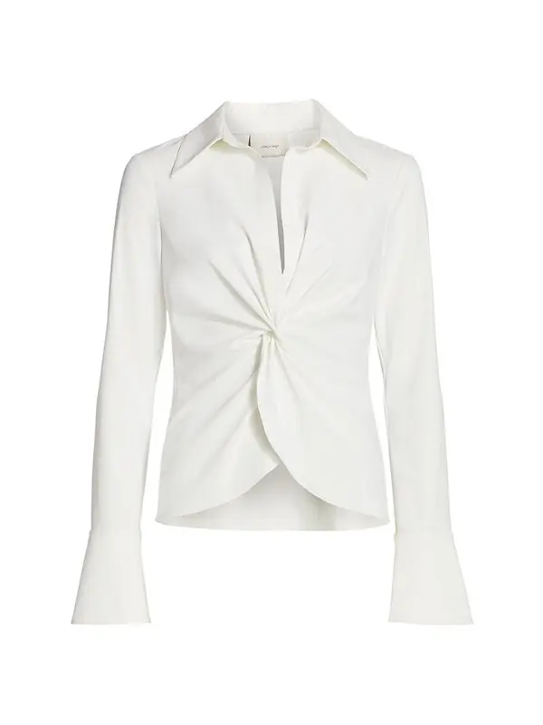 Cinq À Sept Mckenna Twist-front Blouse - Ivory