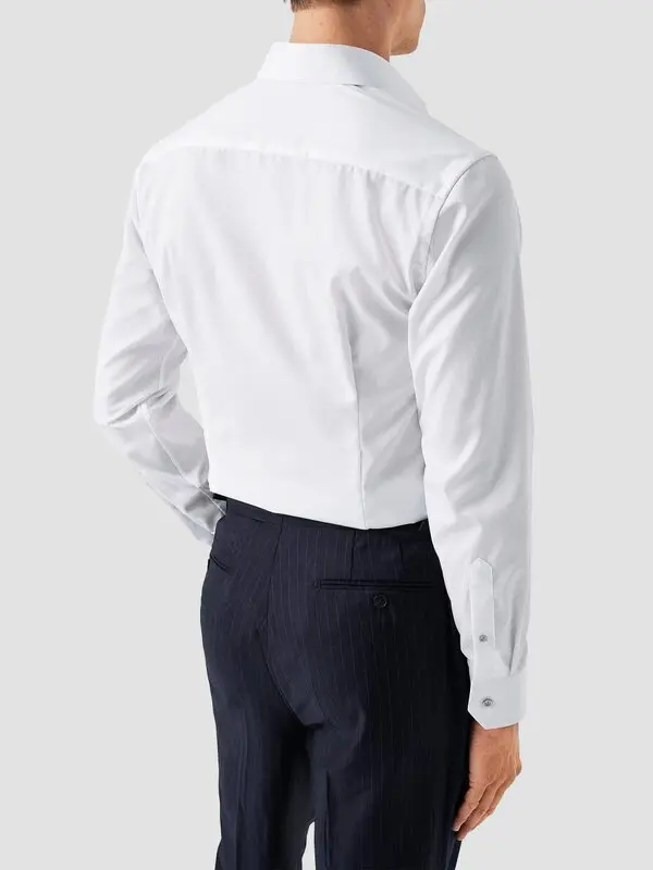 Eton Contemporary-fit Twill Dress Shirt With Grey Details