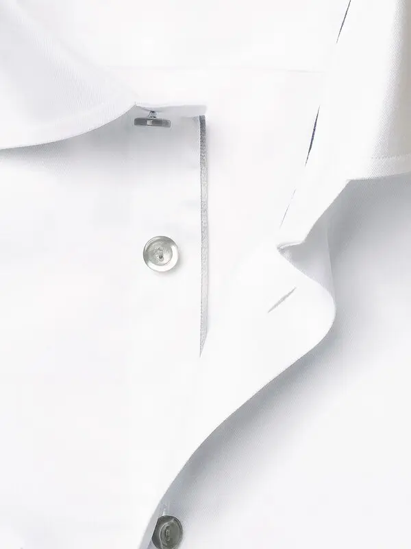 Eton Contemporary-fit Twill Dress Shirt With Grey Details