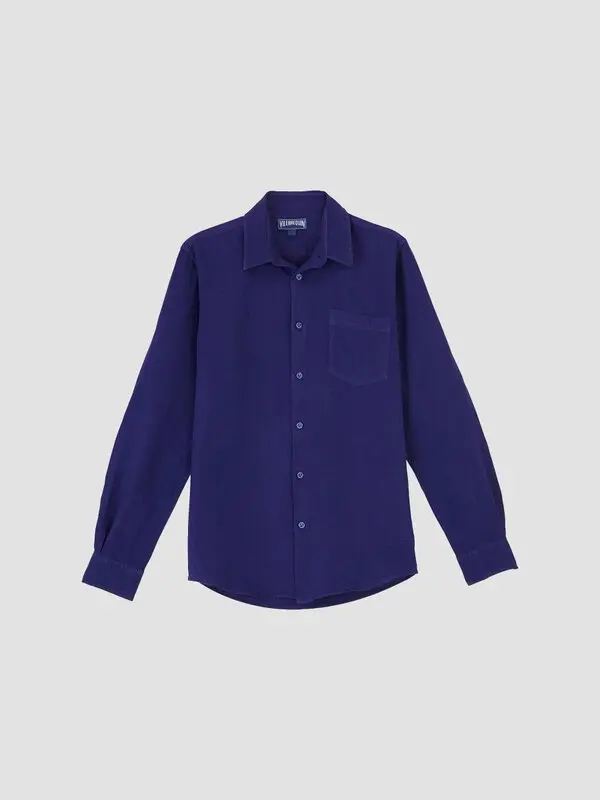 Vilebrequin Long-sleeve Linen Shirt - Midnight