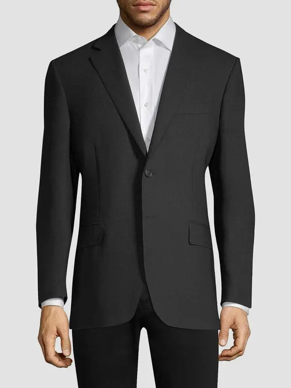 Canali Classic Fit Wool Blazer - Black