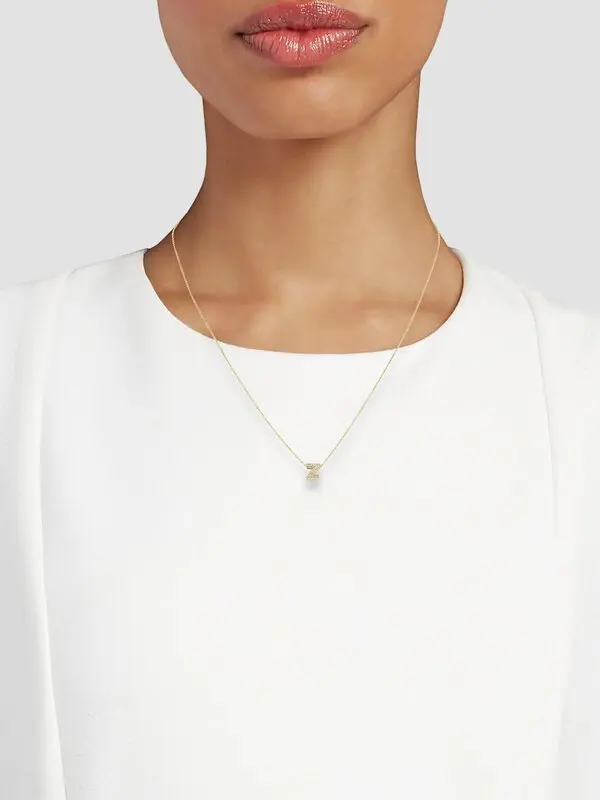 Roberto Coin Tiny Treasures Diamond & 18k Yellow Gold Initial Necklace - Initial Z