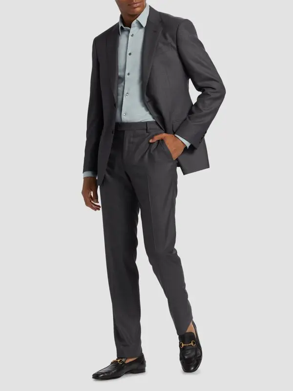 Giorgio Armani Wool Trousers - Stone