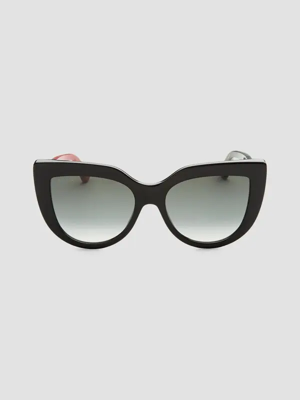 Gucci 53mm Colorblocked Arm Cat Eye Sunglasses