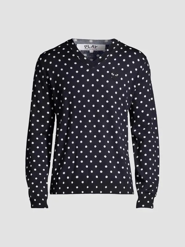 Play Comme Des Garcon Polka Dot Wool Sweater