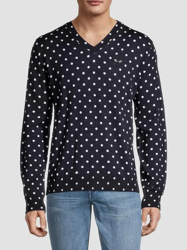 Play Comme Des Garcon Polka Dot Wool Sweater