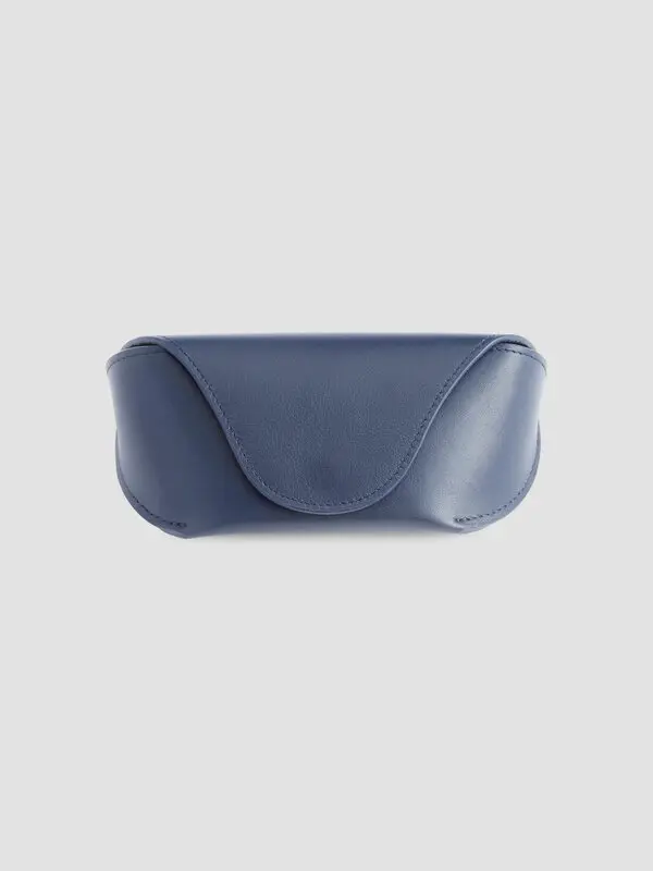 ROYCE NEW YORK Leather Sunglasses Carrying Case - Blue