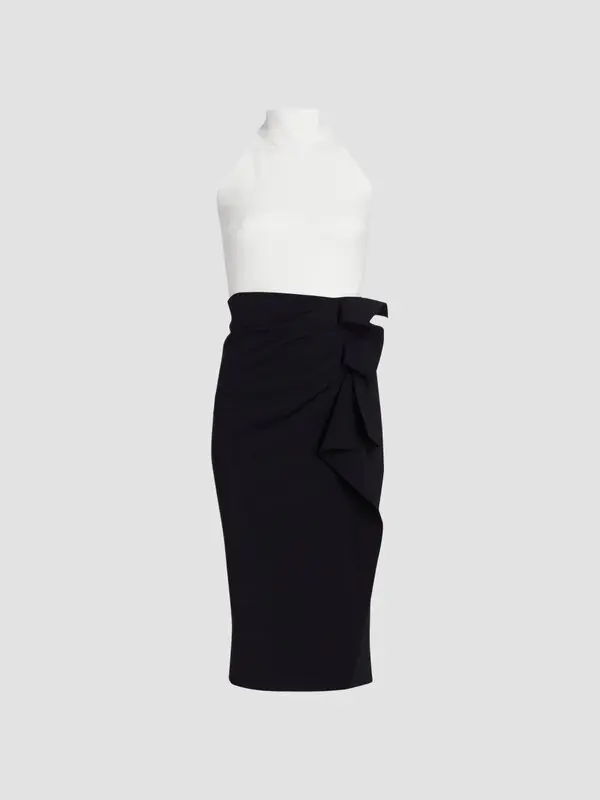 Chiara Boni La Petite Robe Aadiel Bic Halter Dress - White Black