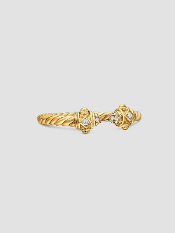 David Yurman Renaissance Open Ring In 18k With Gemstones - Diamond