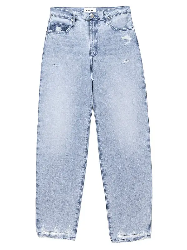 FRAME Ultra High-rise Barrel-leg Jeans