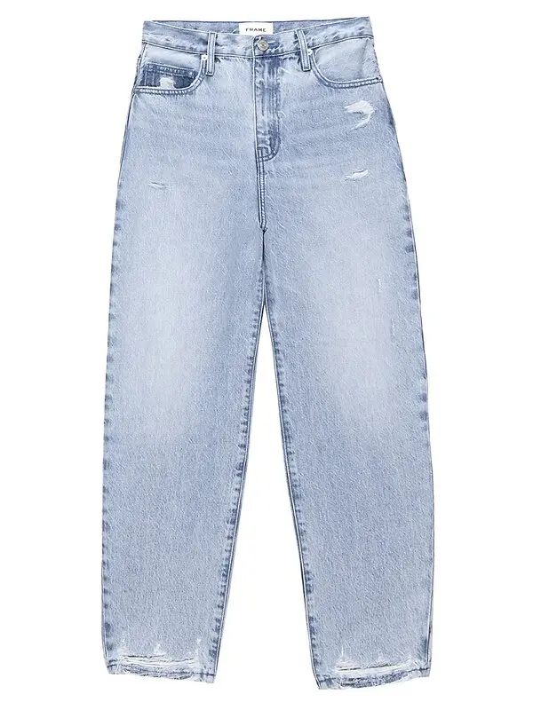 FRAME Ultra High-rise Barrel-leg Jeans
