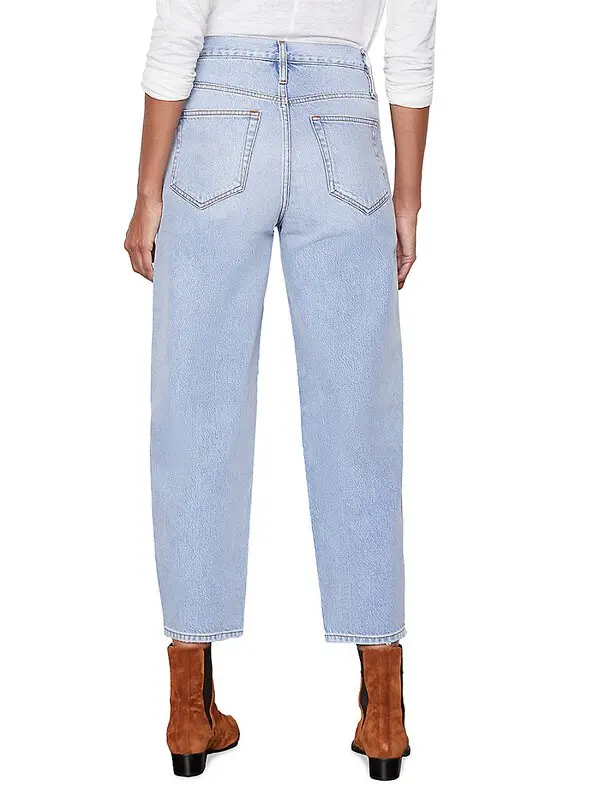 FRAME Ultra High-rise Barrel-leg Jeans