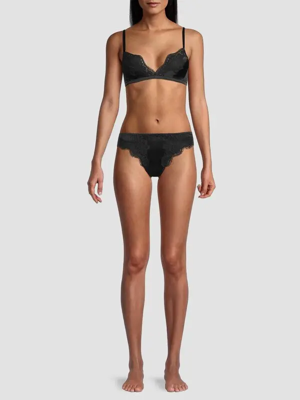 Dolce & Gabbana Silk & Lace Soft Cup Bra