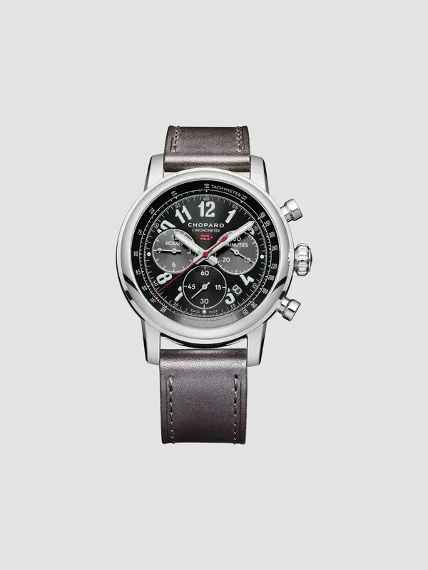 Chopard Mille Miglia 2016 Race Edition Stainless Steel & Leather-strap Chronograph Watch - Grey