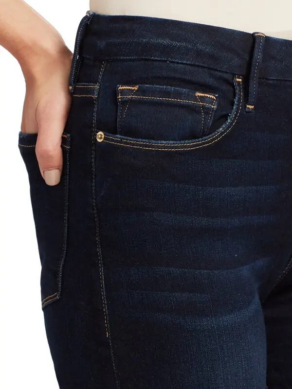 FRAME Le Crop Mid-rise Stretch Boot-cut Jeans