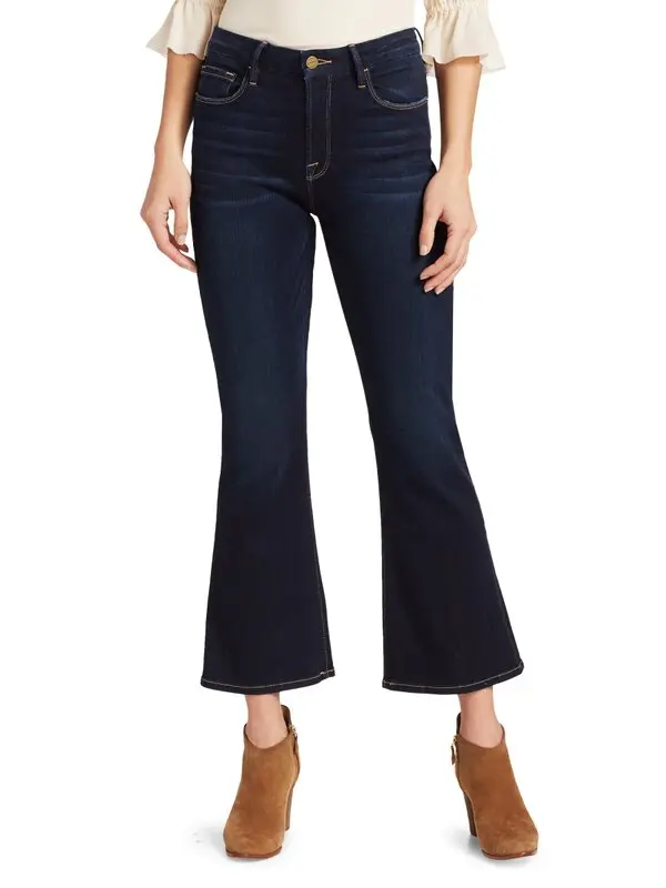 FRAME Le Crop Mid-rise Stretch Boot-cut Jeans