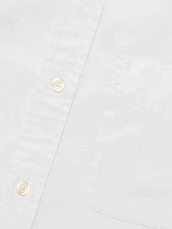 R13 Drop Neck Oxford Shirt - White
